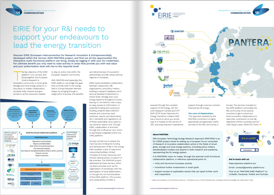 EIRIE in the Spring 2023 edition of European Energy Innovation magazine ...